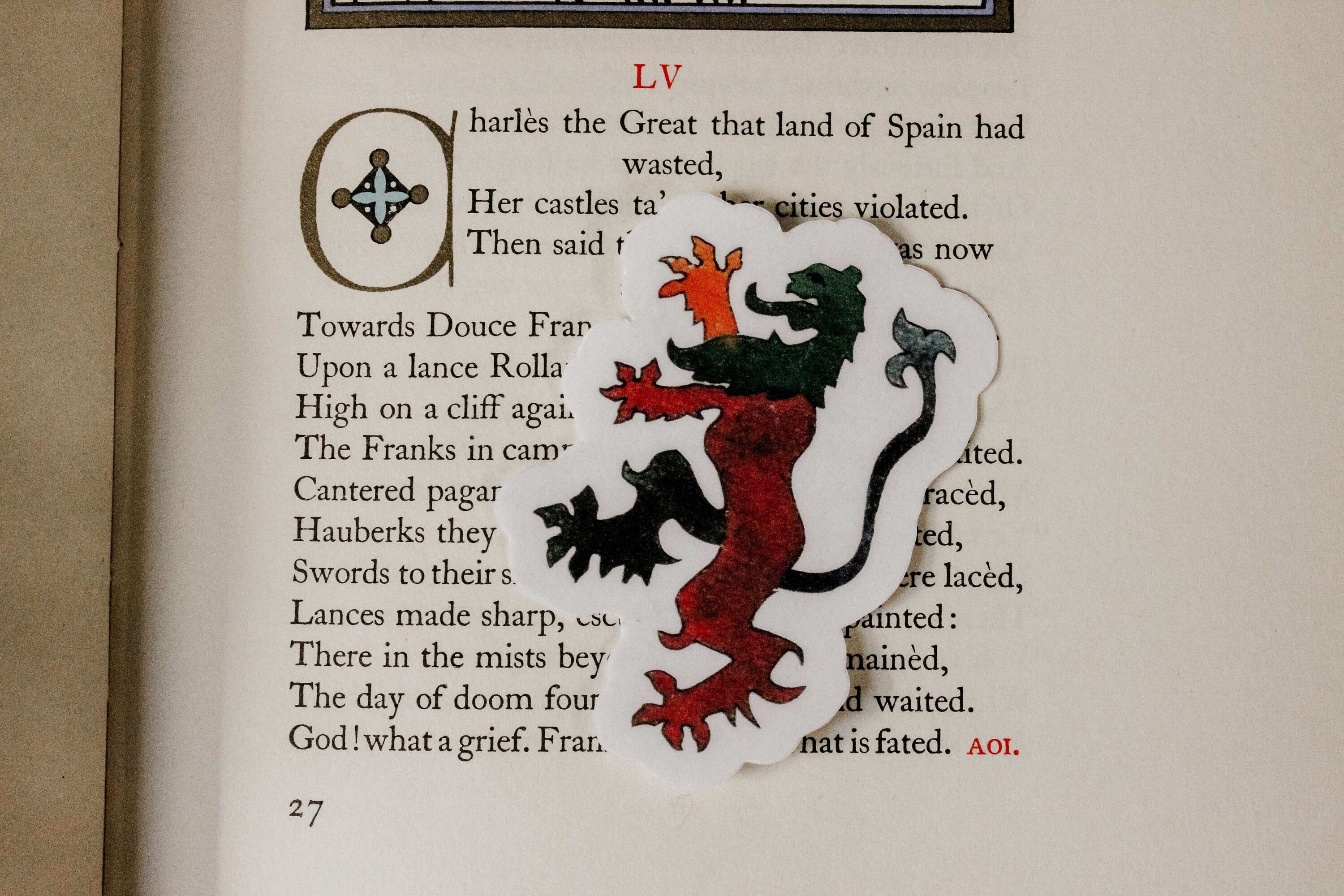 Medieval Heraldic Lion Decal Sticker - Etsy