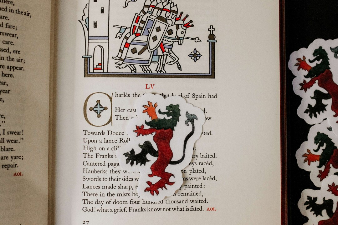Medieval Heraldic Lion Decal Sticker - Etsy