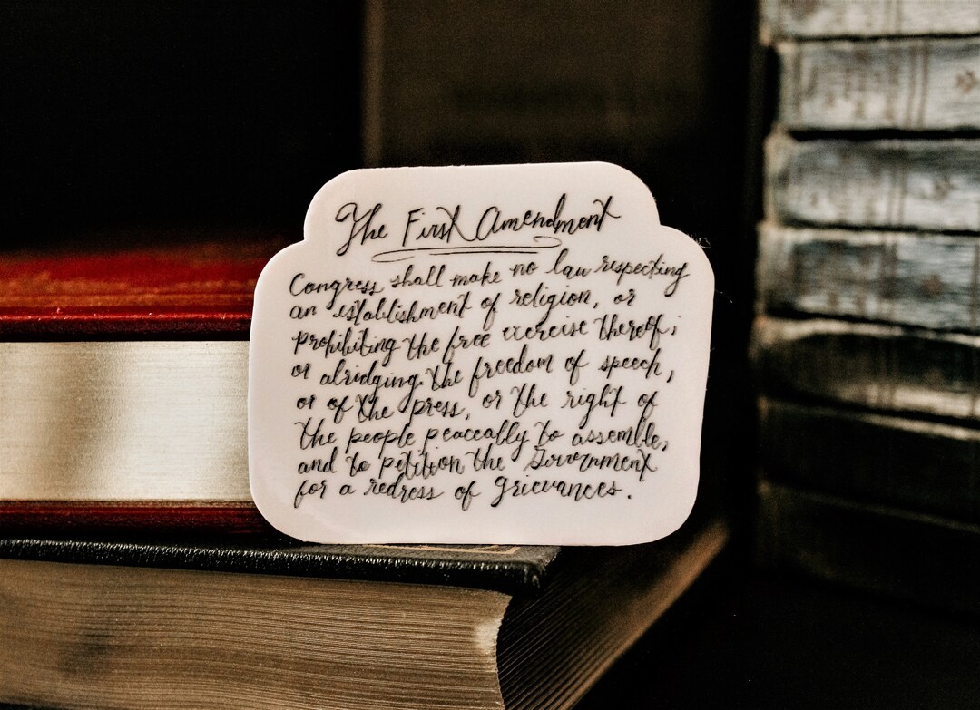 The First Amendment Decal Vinyl Sticker - Etsy
