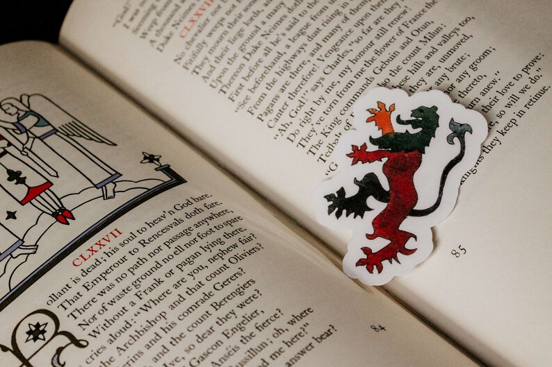 Medieval Heraldic Lion Decal Sticker - Etsy