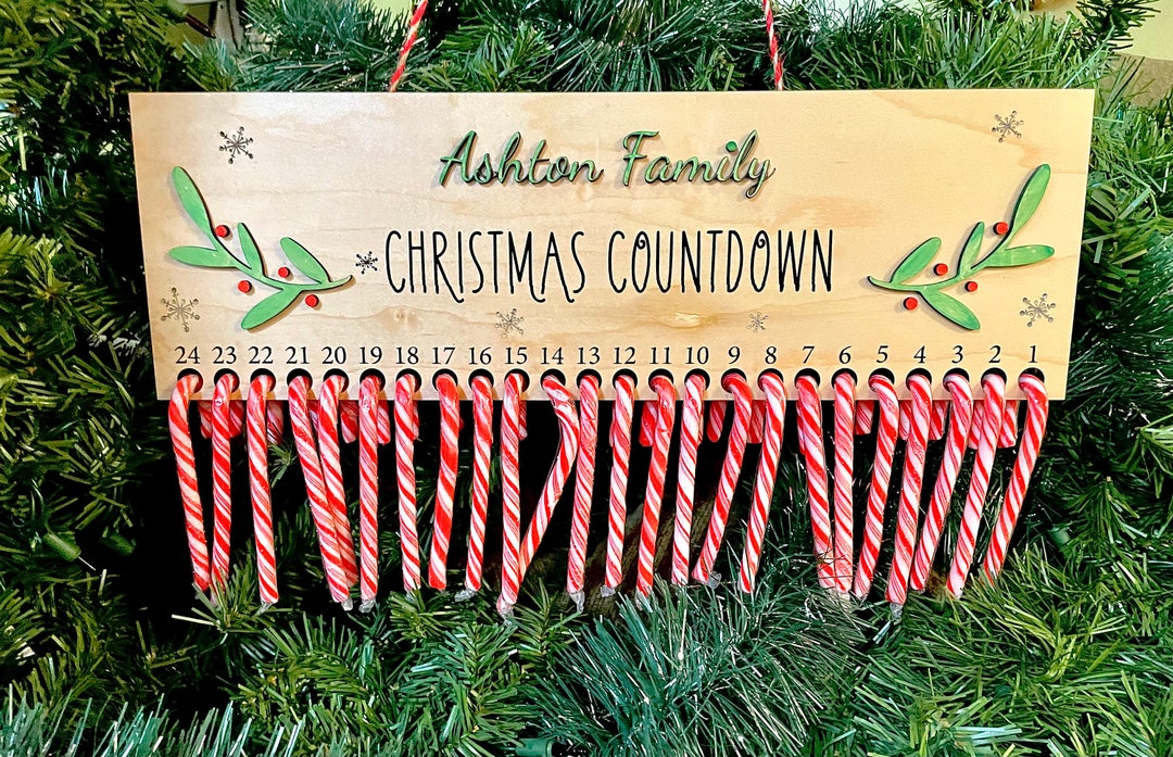 Candy Cane Christmas Countdown - Etsy