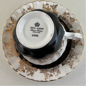 Royal Albert Regal Series Montrose Shaped Teacup and Saucer Duo Teal or ...