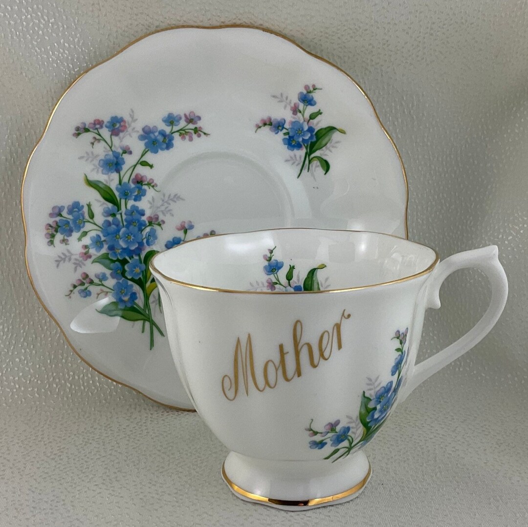Royal Albert “mother” Forget-me-not Teacup and Saucer Duo; for Mom; for ...