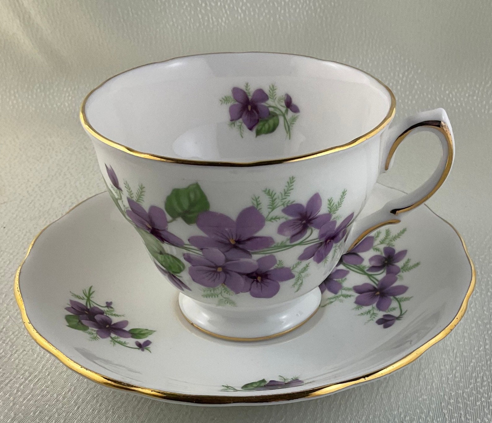 10 Pc Mix'n Match Purple-themed Tea Set/teacup Duos by Colclough, Royal ...