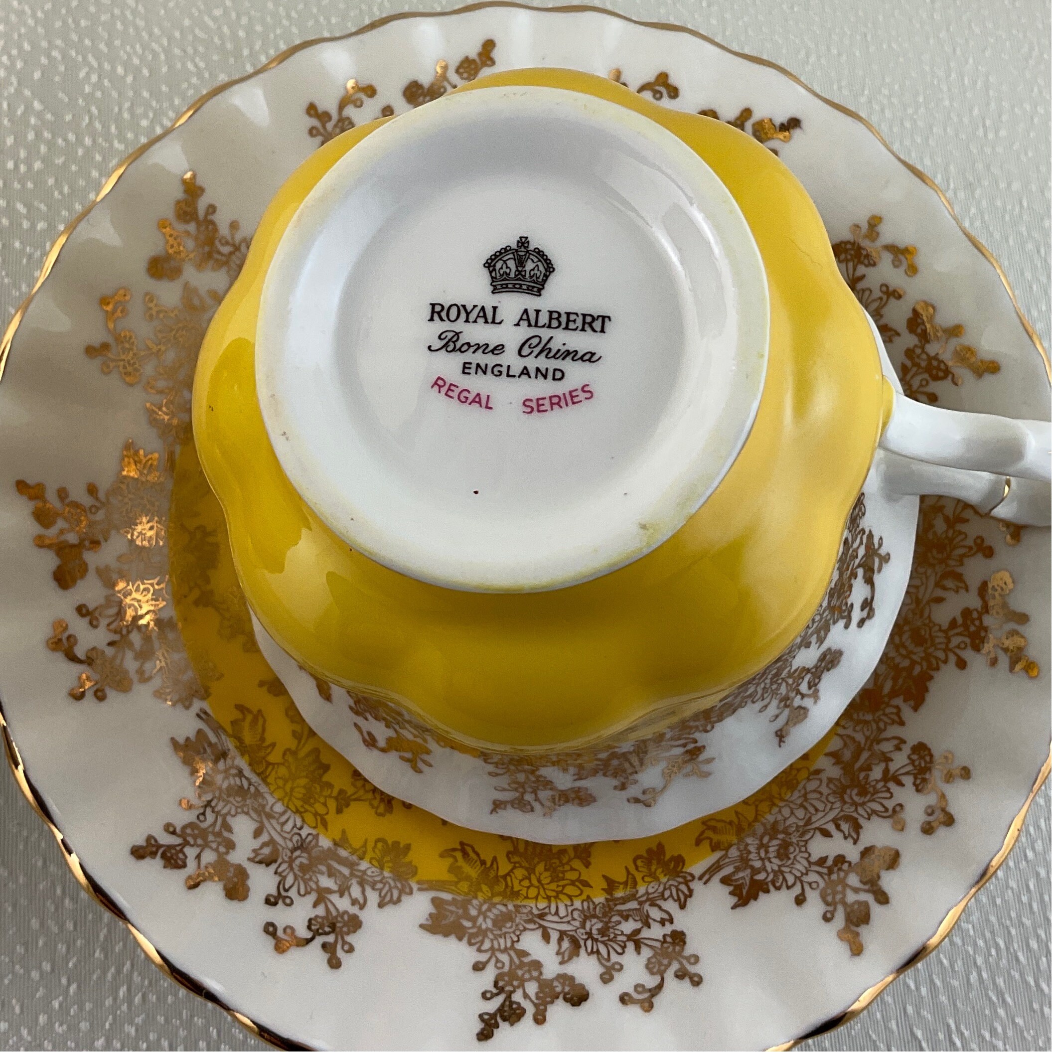 Royal Albert Regal Series Montrose Shaped Teacup and Saucer Duo Teal or ...