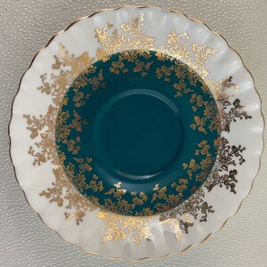 Royal Albert Regal Series Montrose Shaped Teacup and Saucer Duo Teal or ...