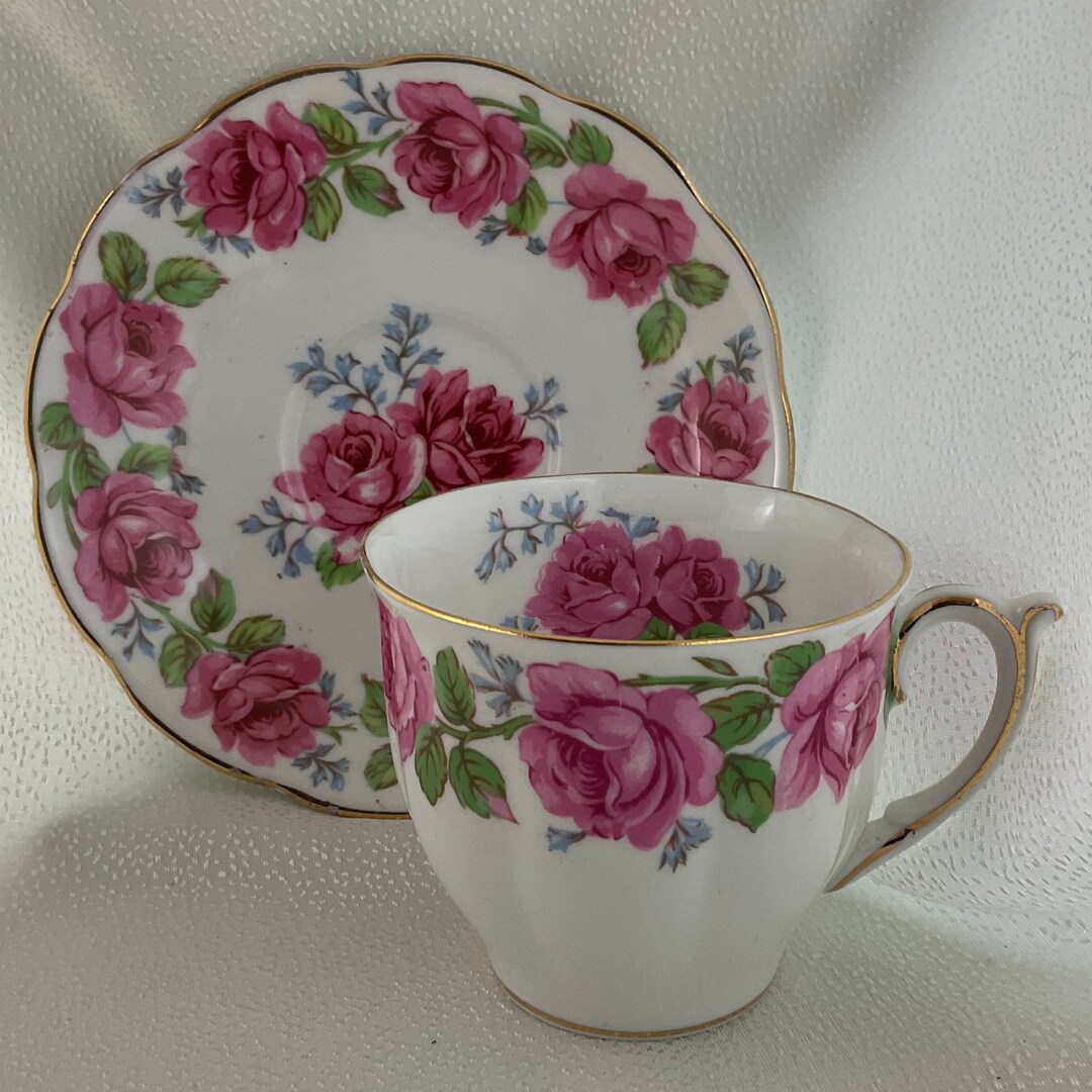 Queen Anne Lady Alexandra Rose Teacup and Saucer Duo - Etsy