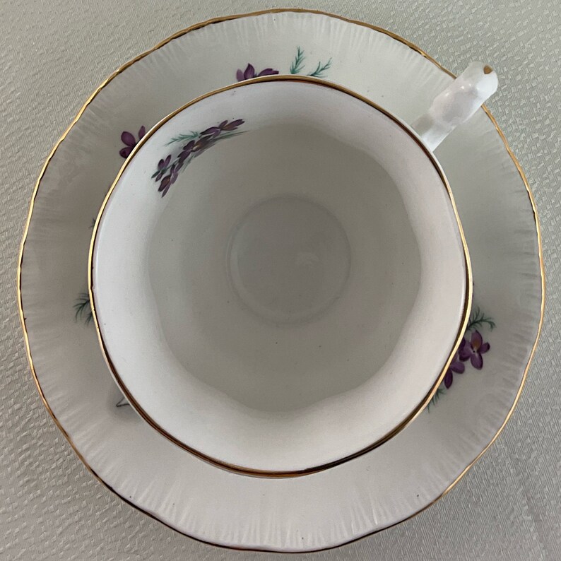 Pretty Purple Flower and Bow Paragon Teacup and Saucer Duo - Etsy