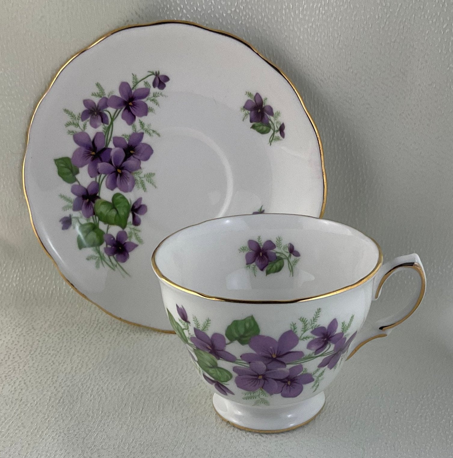10 Pc Mix'n Match Purple-themed Tea Set/teacup Duos by Colclough, Royal ...