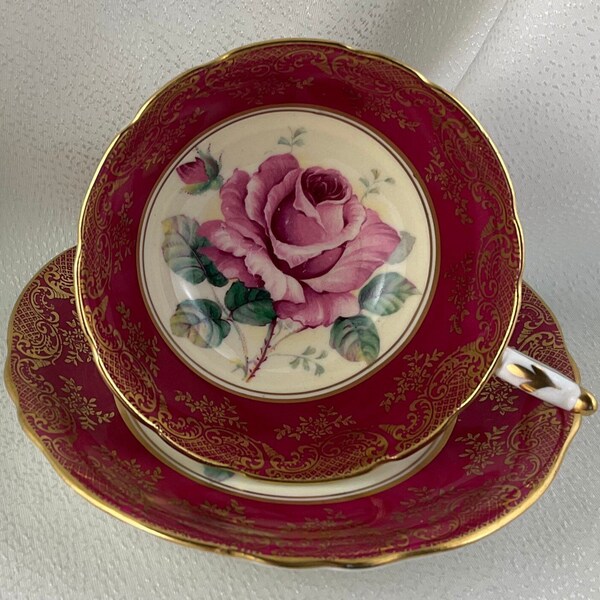 Red Rose Teacup - Etsy
