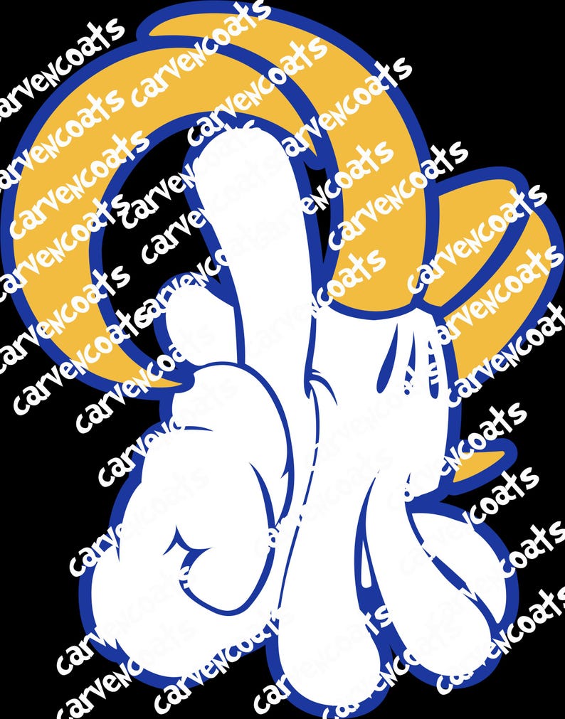 Rams Hand Sign PNG | Digital Download for CNC, Laser, Cricut - Etsy