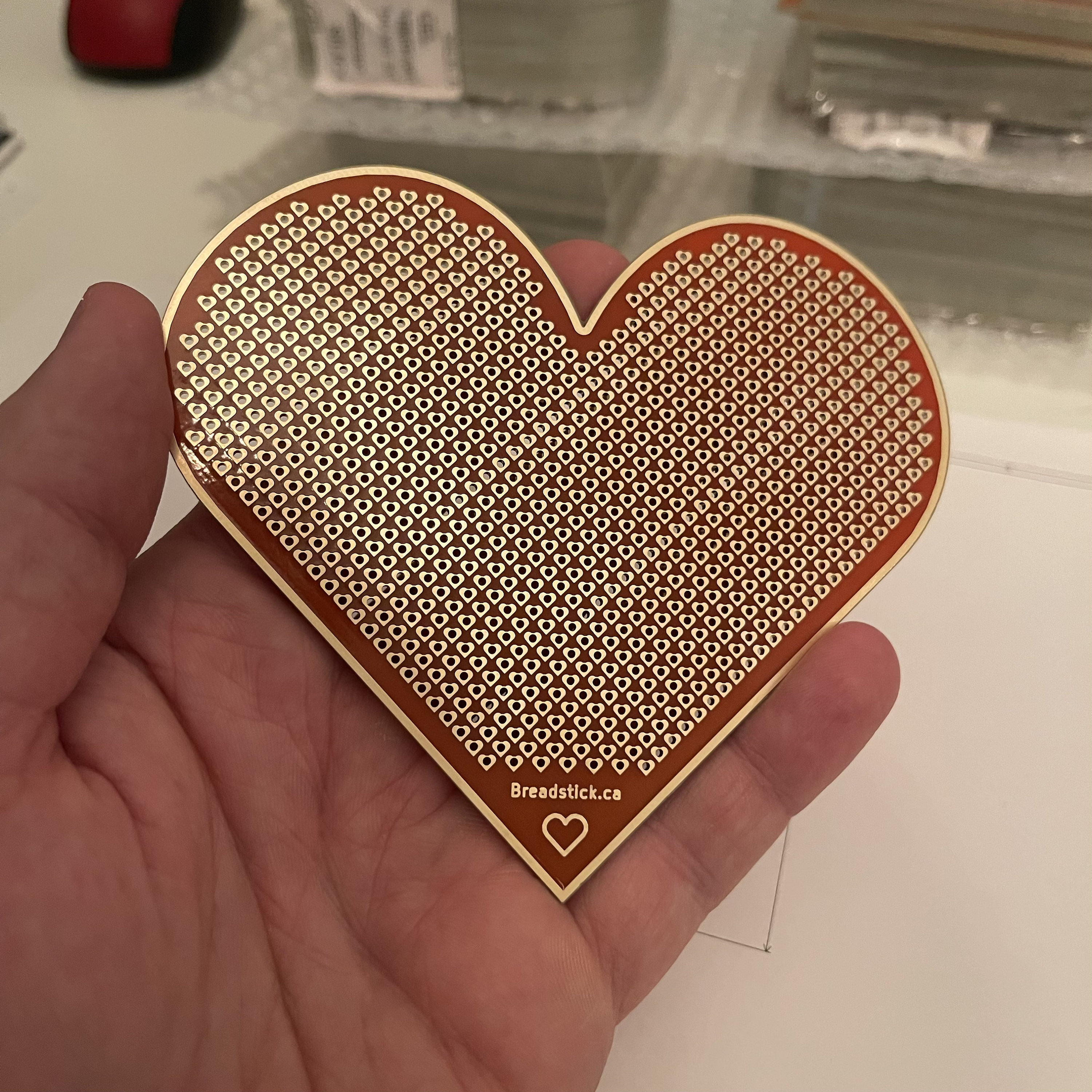 Proto-heart 2pk Red PCB Heart Shaped Prototyping Board for Electronic ...