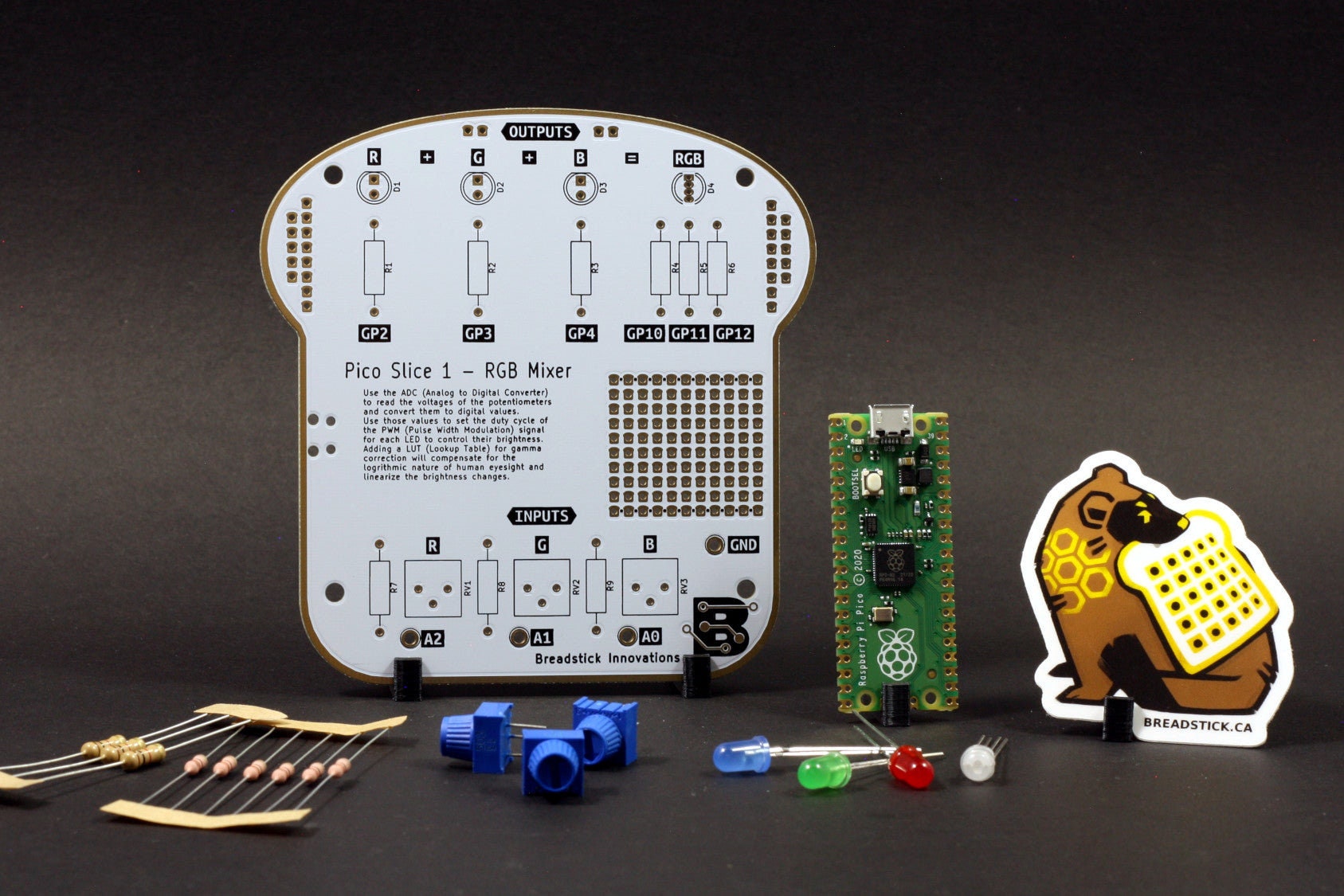 Pico Slice 1 RGB Mixer Circuit Board, Computer Programmer, Software ...