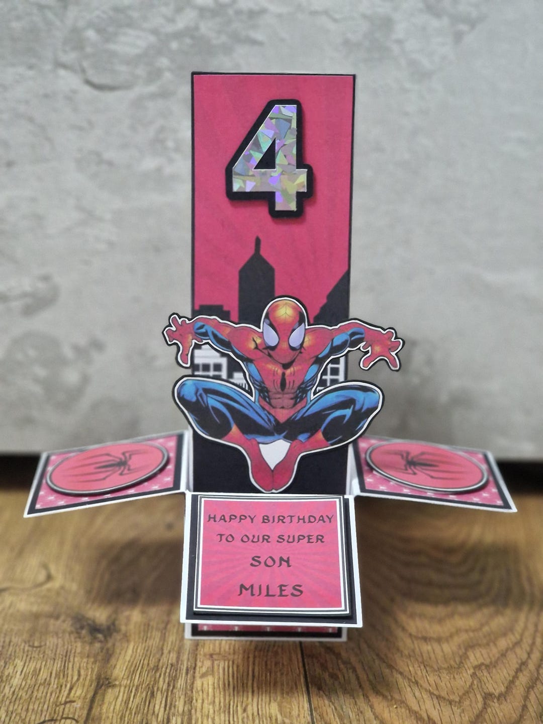 Spidey 3d Box Card Personalised - Etsy