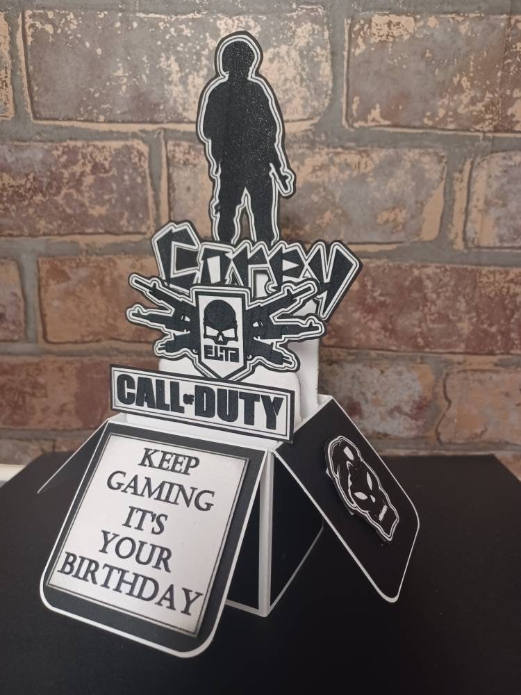 Call of Duty cod / Warzone 3d Box Birthday Card Personalised - Etsy