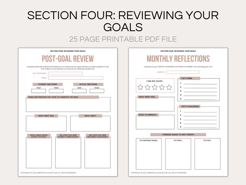 2024 SMART Goal Setting Kit for Personal Life Goals, New Year ...