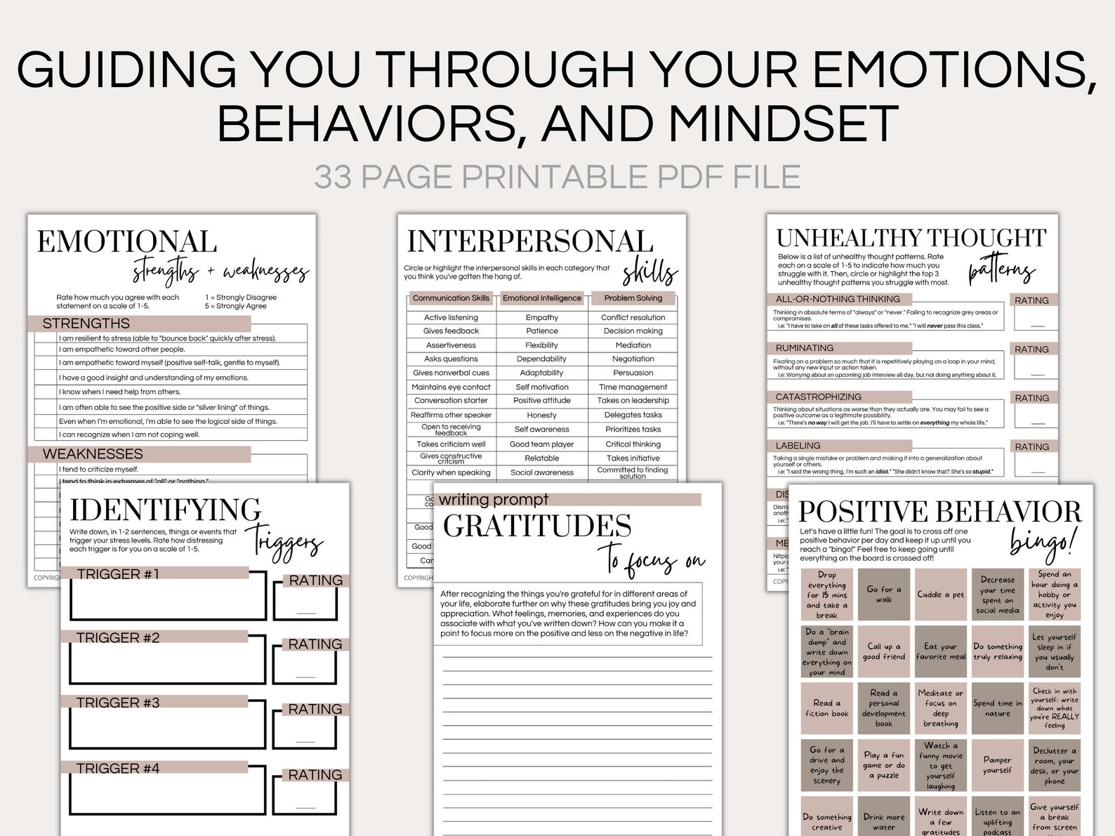 Therapy Journal Printable Mental Health Workbook Depression - Etsy UK