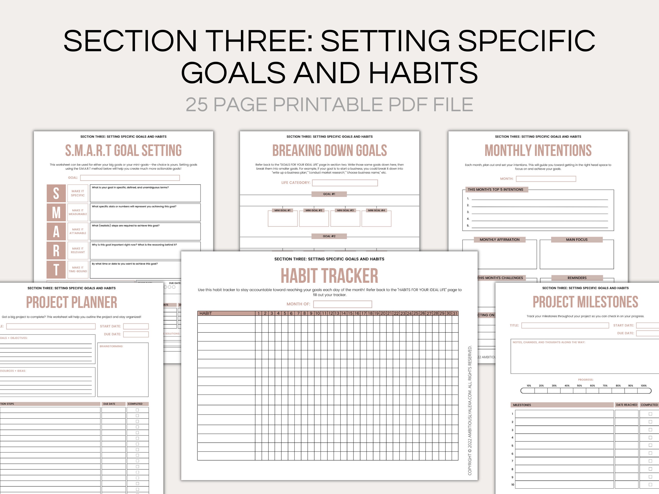 2024 SMART Goal Setting Kit for Personal Life Goals, New Year ...