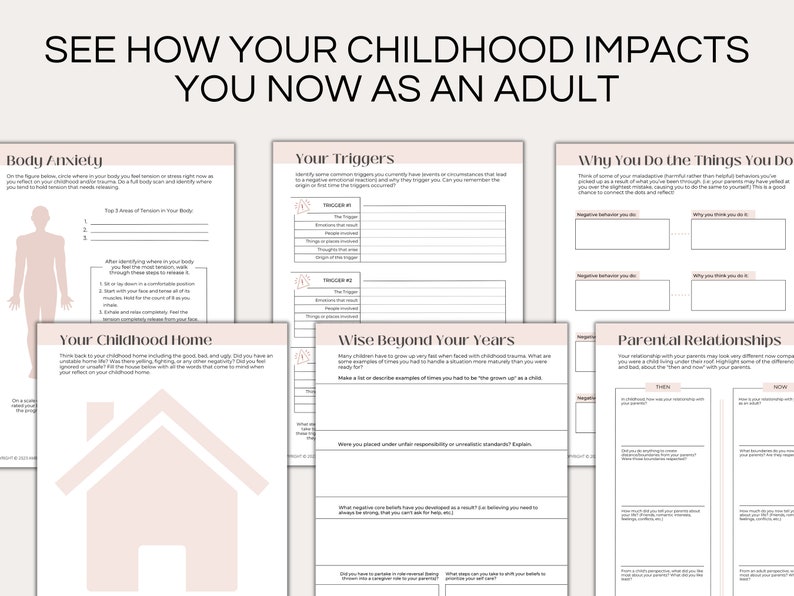 Inner Child Workbook Printable, Worksheets for Inner Child Healing ...