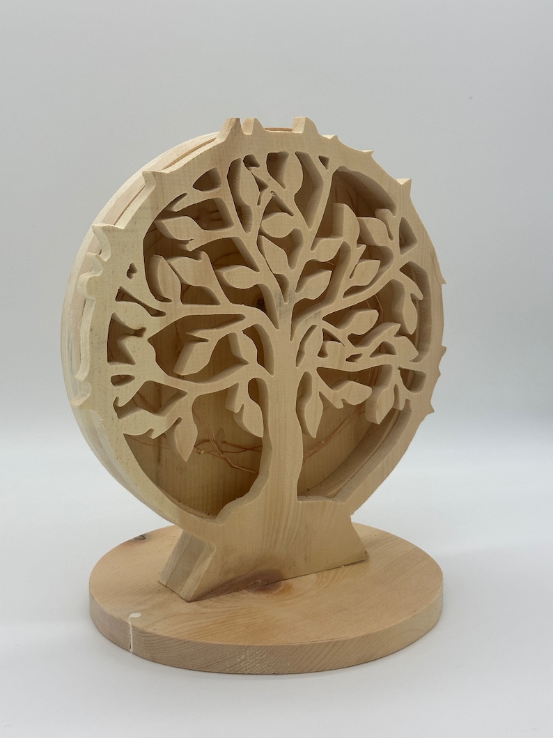 Rustic Tree of Life Made of Tyrolean Pine Wood With LED Lighting ...