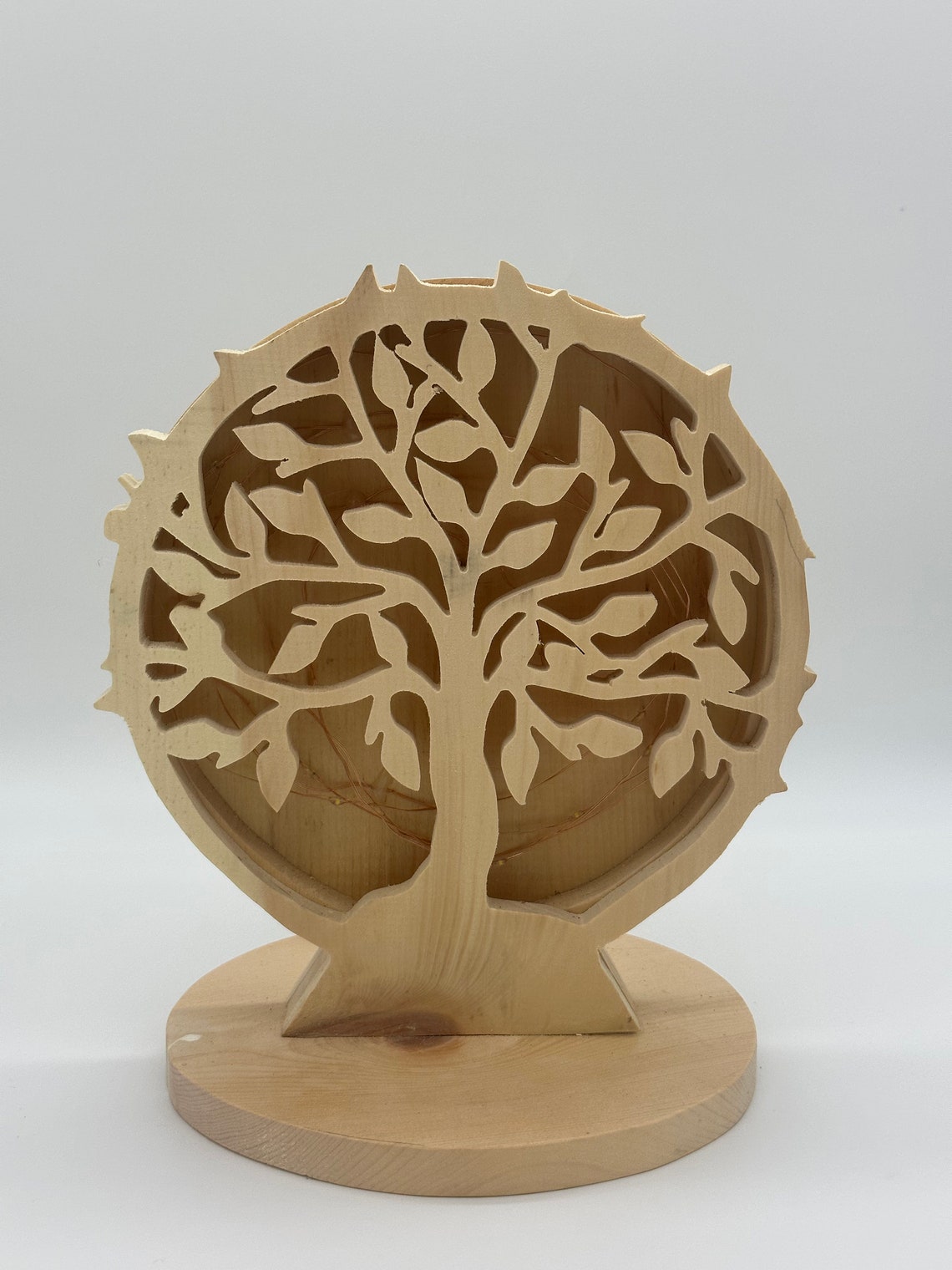 Rustic Tree of Life Made of Tyrolean Pine Wood With LED Lighting ...