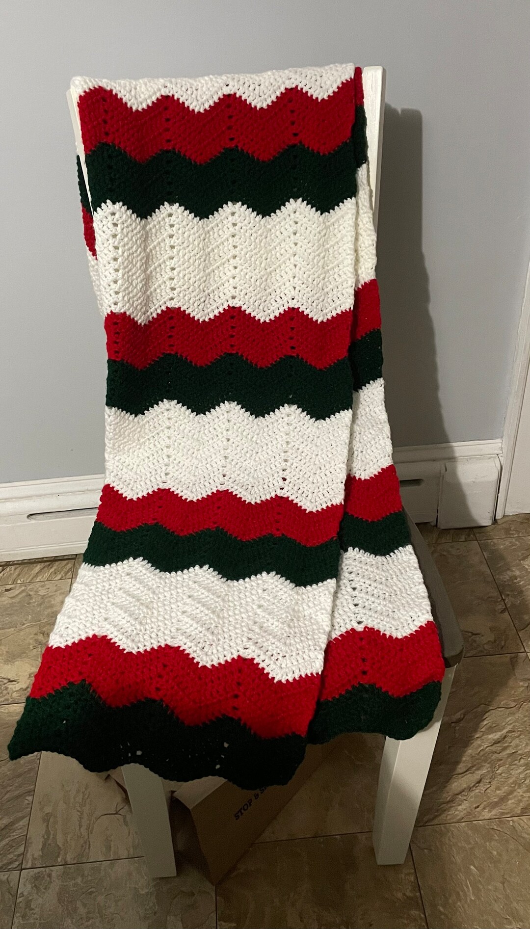 Christmas Chevron Blanket - Etsy