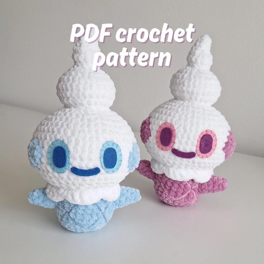 Vanillite the Ice Cream Cone - Pokemon Inspired PDF Crochet Pattern - Etsy
