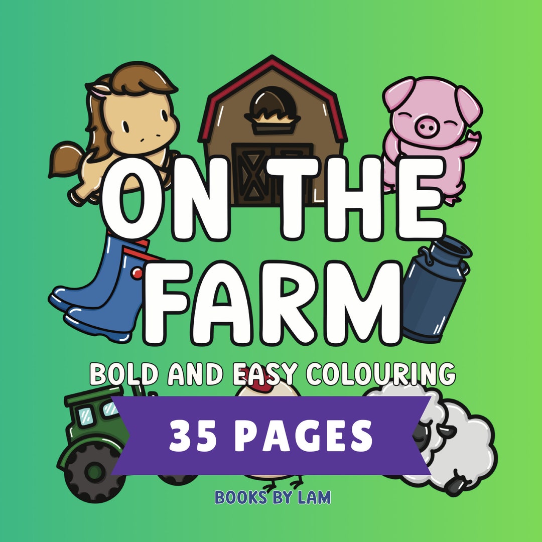 Farm Coloring Pages Kids Coloring Book Digital Download Kids Coloring ...