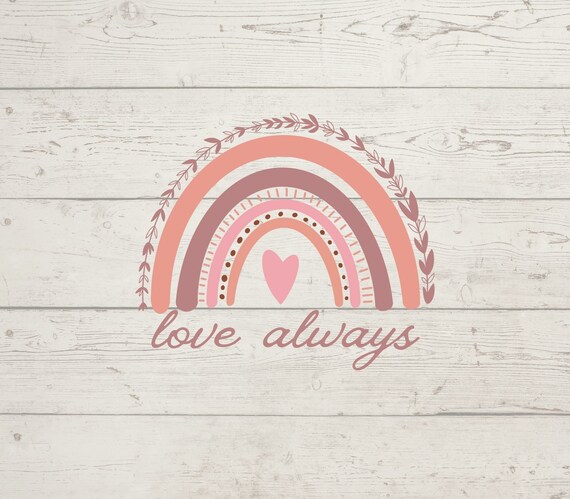 Love Always Boho Rainbow PNG Instant Digital Download Boho | Etsy