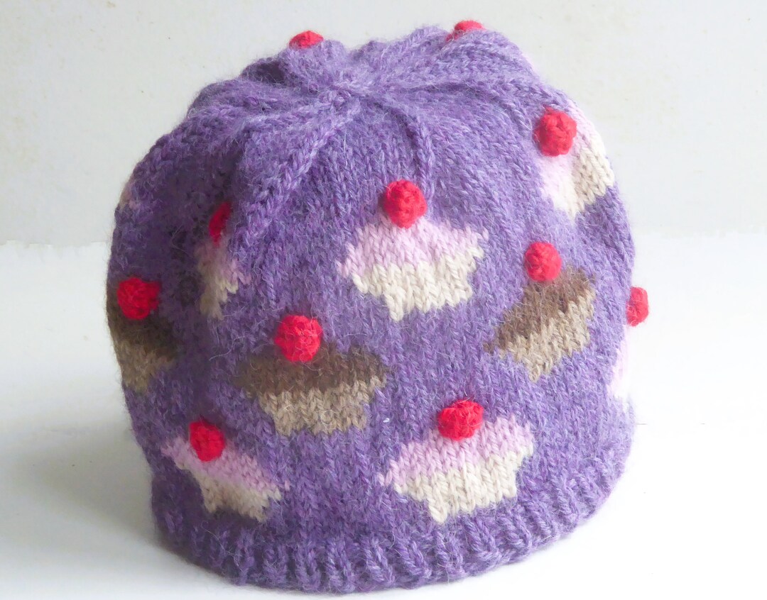 Knitting Pattern Hat, Cake O Clock Knitting Pattern, Baking , Novelty Hat Knitting Pattern ...