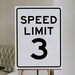 Race Car Party Signs, Editable Speed Limit Sign, Printable Vintage ...
