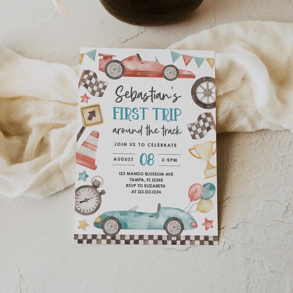 First Lap Invitation - Etsy