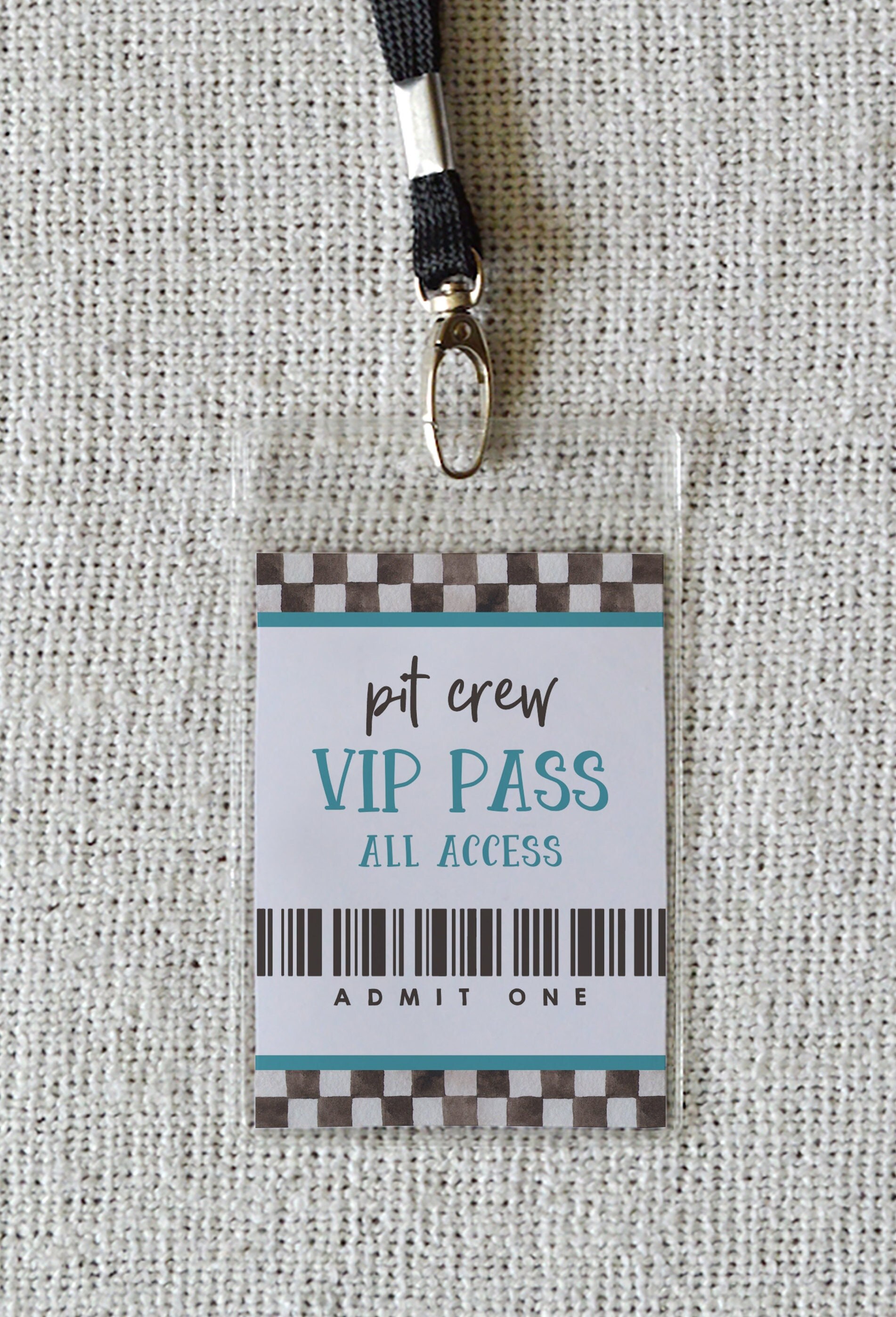 Race Car VIP Pass, Editable Pit Crew Passes Template, Vintage Racing ...