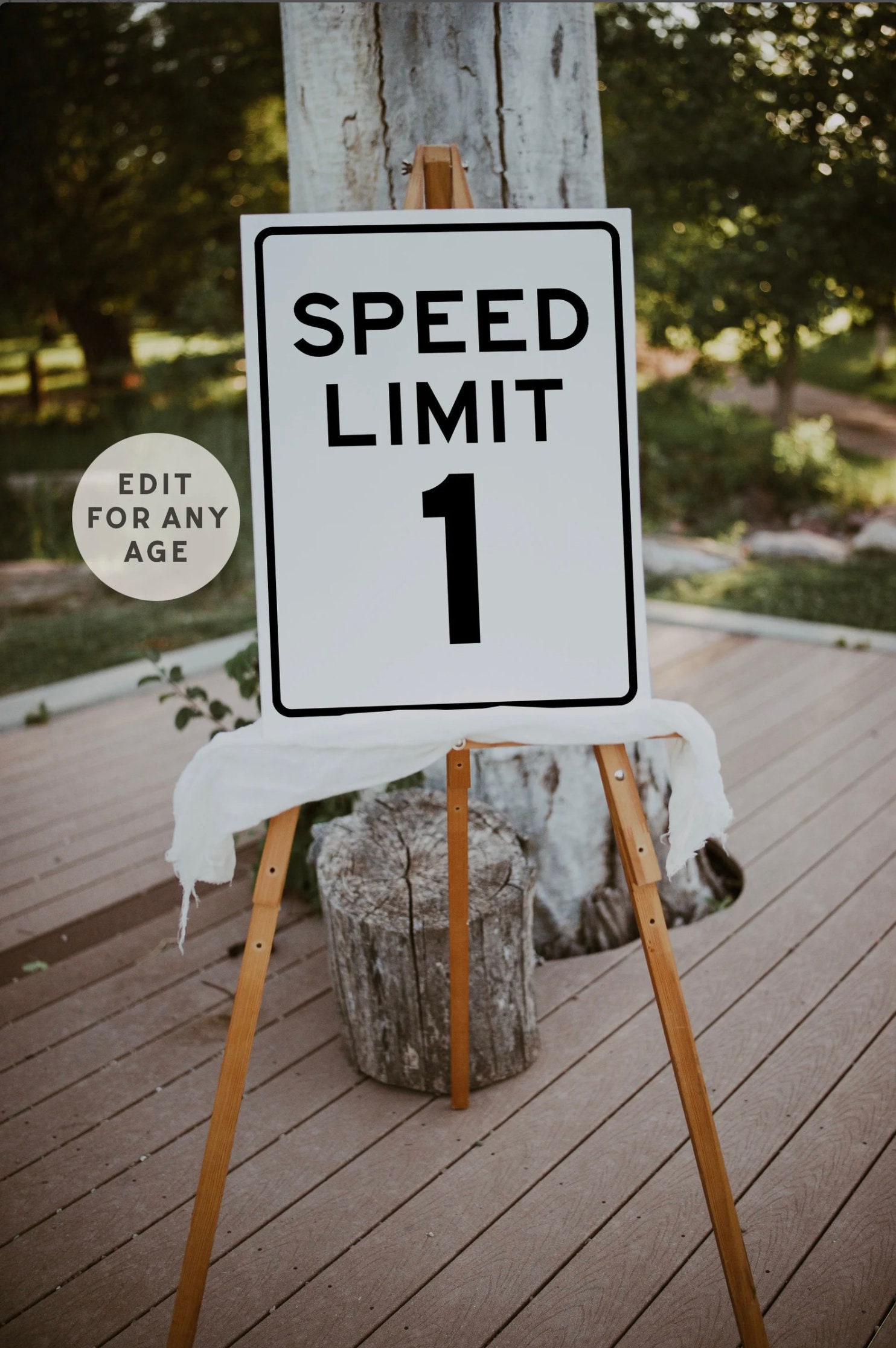 Race Car Speed Limit 1 Sign Template, Editable Speed Limit 1st Birthday ...