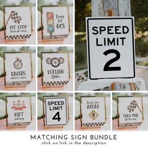 Two Fast Food Tents Bundle, Race Car Party Table Decoration Labels ...