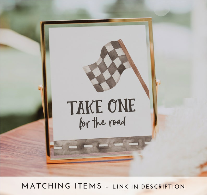 Two Fast Food Tents Bundle, Race Car Party Table Decoration Labels ...