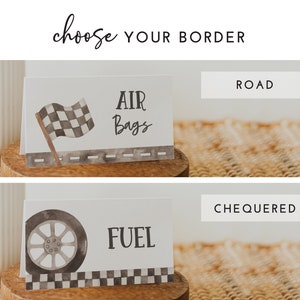 Race Car Party Food Tents Bundle, Editable Racing Birthday Table ...