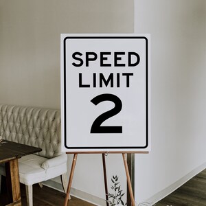Speed Limit 2 Sign Printable, Instant Download Two Fast Race Car ...