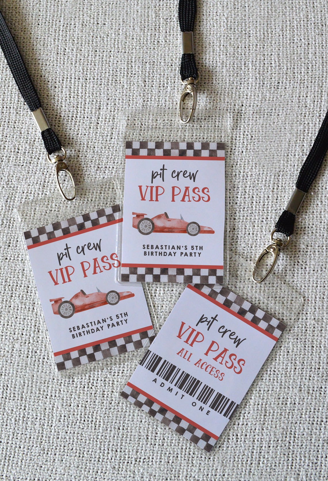 Race Car VIP Pass, Editable Pit Crew Passes Template, Vintage Racing ...