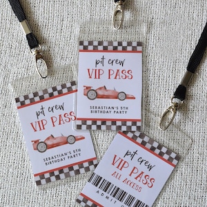 Race Car VIP Pass, Editable Pit Crew Passes Template, Vintage Racing ...