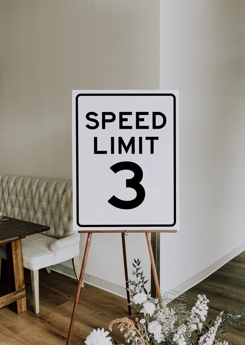 Speed Limit 3 Sign Printable, Can’t Catch Me I’m Three, Race Car ...