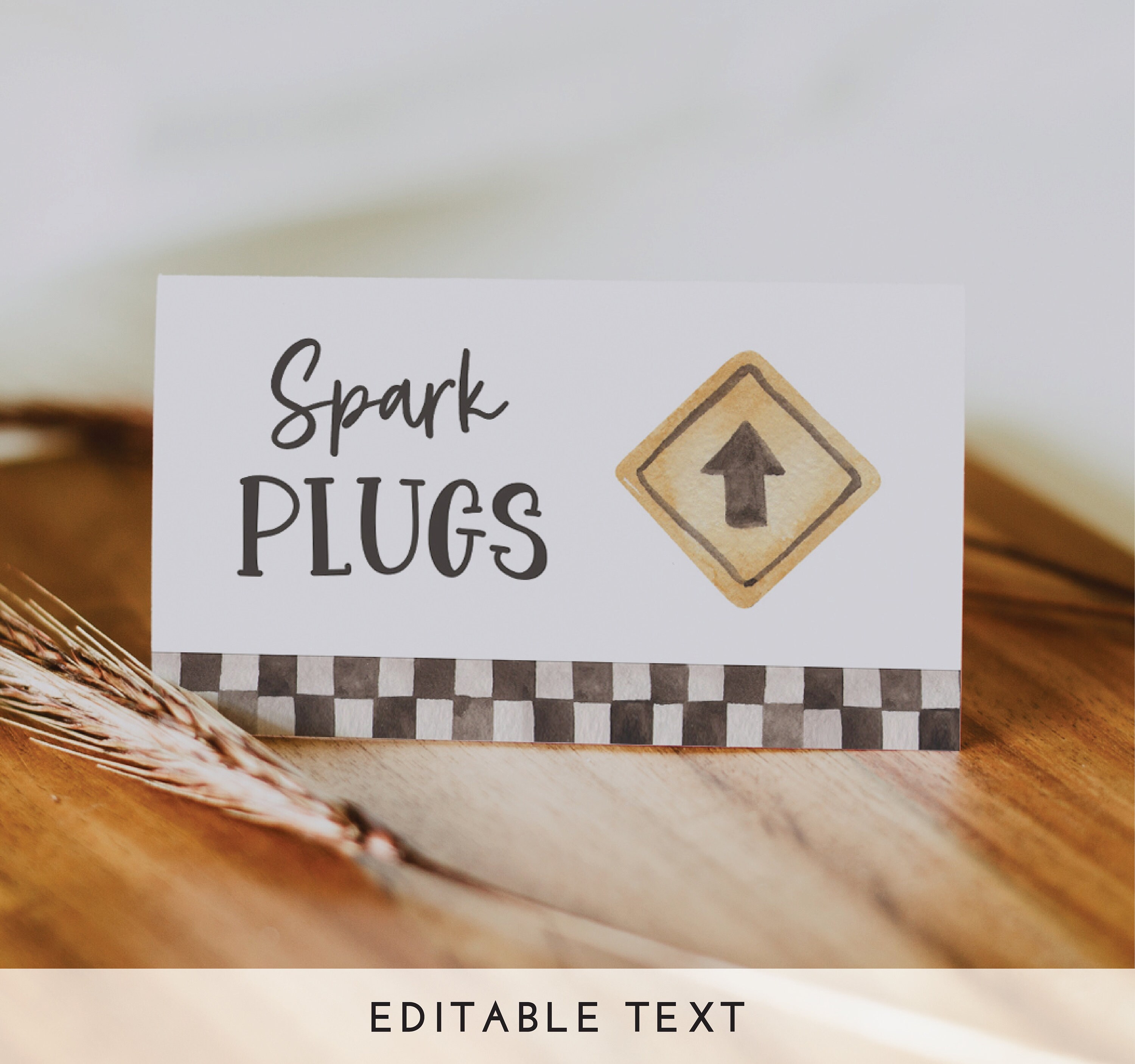 Two Fast Food Tents Bundle, Race Car Party Table Decoration Labels ...