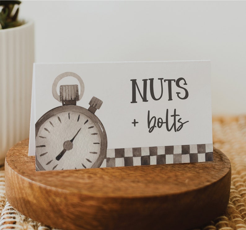 Race Car Party Food Tents Bundle, Editable Racing Birthday Table ...