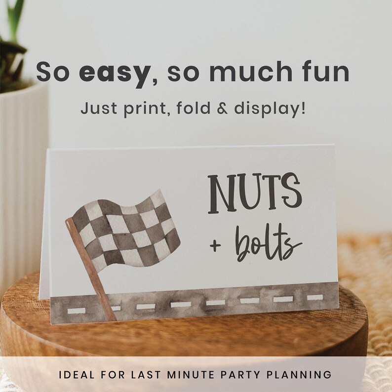 Two Fast Food Tents Bundle, Race Car Party Table Decoration Labels ...