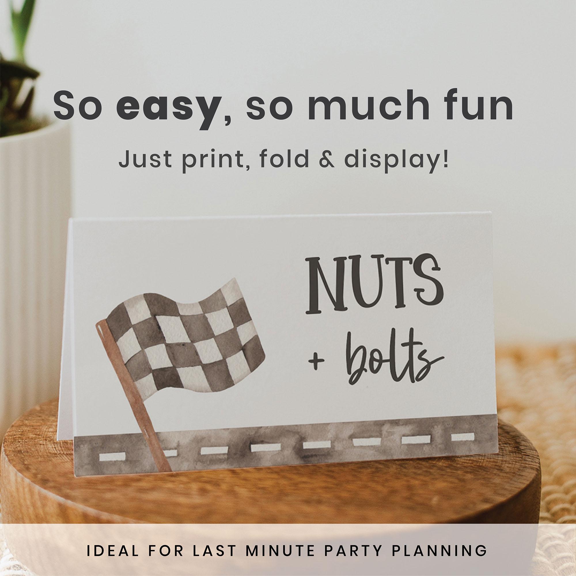 Two Fast Food Tents Bundle, Race Car Party Table Decoration Labels ...