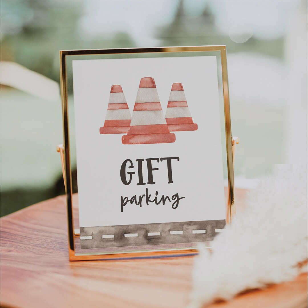 Gift Parking Race Car Birthday Sign, Need Four Speed Decor, Editable ...