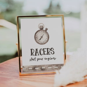 Race Car Birthday Sign Package, Need Four Speed Decor Bundle, Editable ...