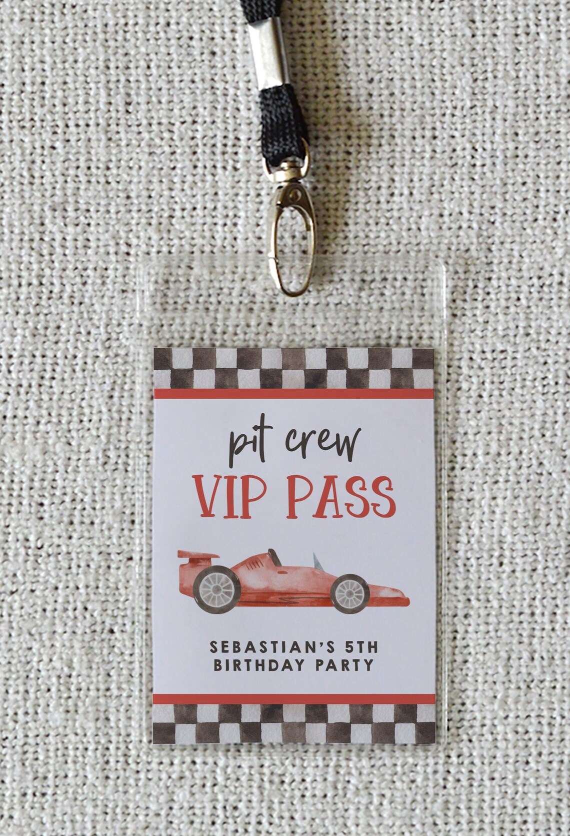Race Car VIP Pass, Editable Pit Crew Passes Template, Vintage Racing ...