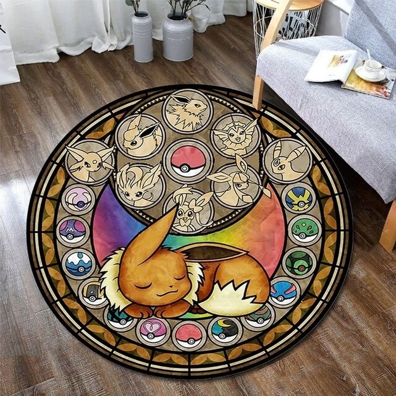 Pokemon Eeveelutions Rug Pokémon Eevee Floor Mat Anime Home - Etsy ...