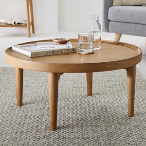 Norway Round Oak Coffee Table - Etsy UK